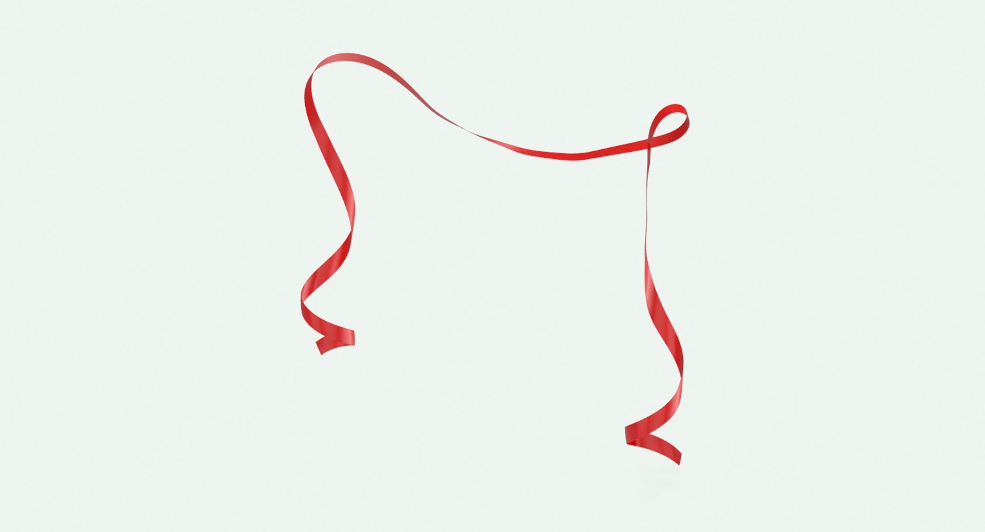 3d Model Ribbon Untied