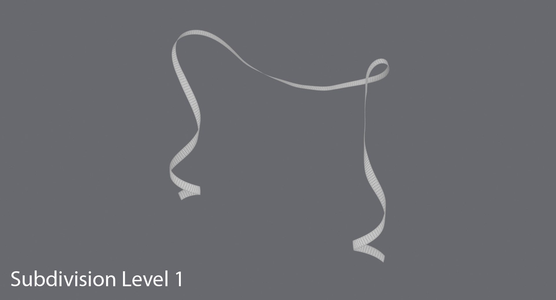 3d Model Ribbon Untied