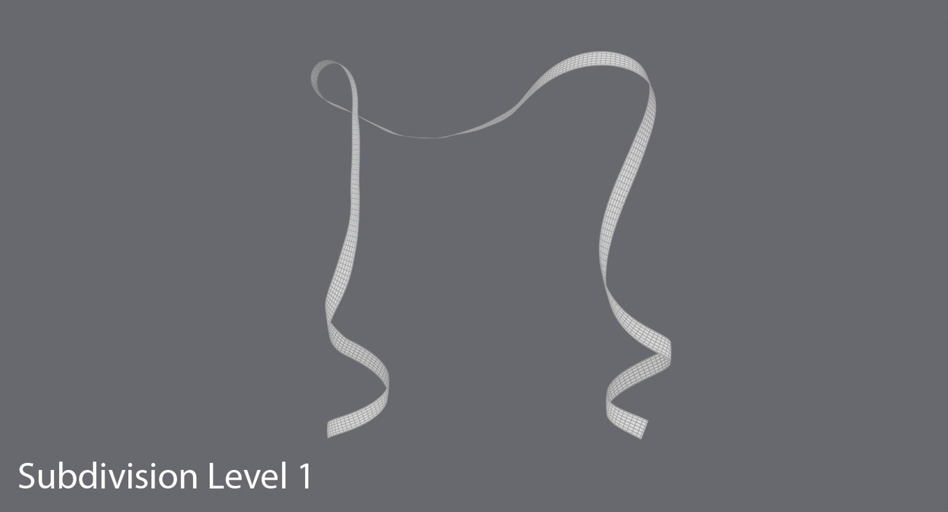 3d Model Ribbon Untied