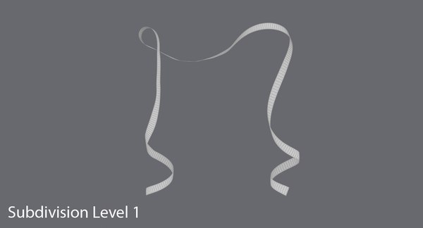 3d model ribbon untied