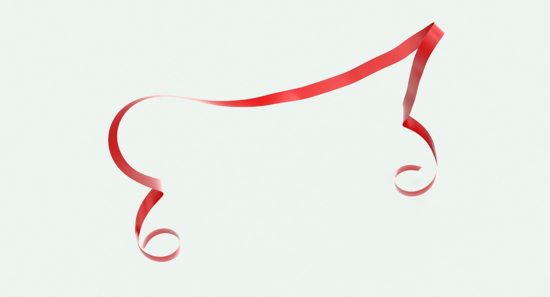3d Model Ribbon Untied