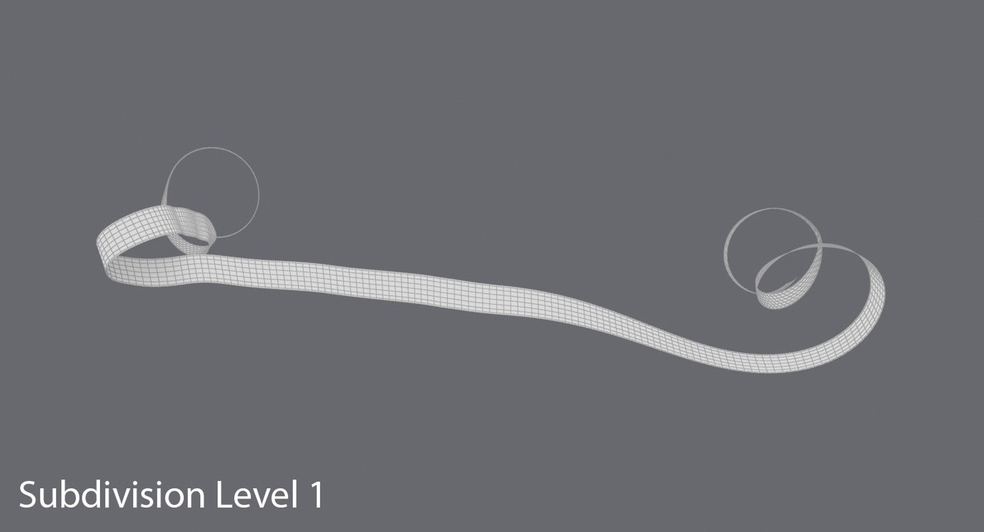 3d Model Ribbon Untied