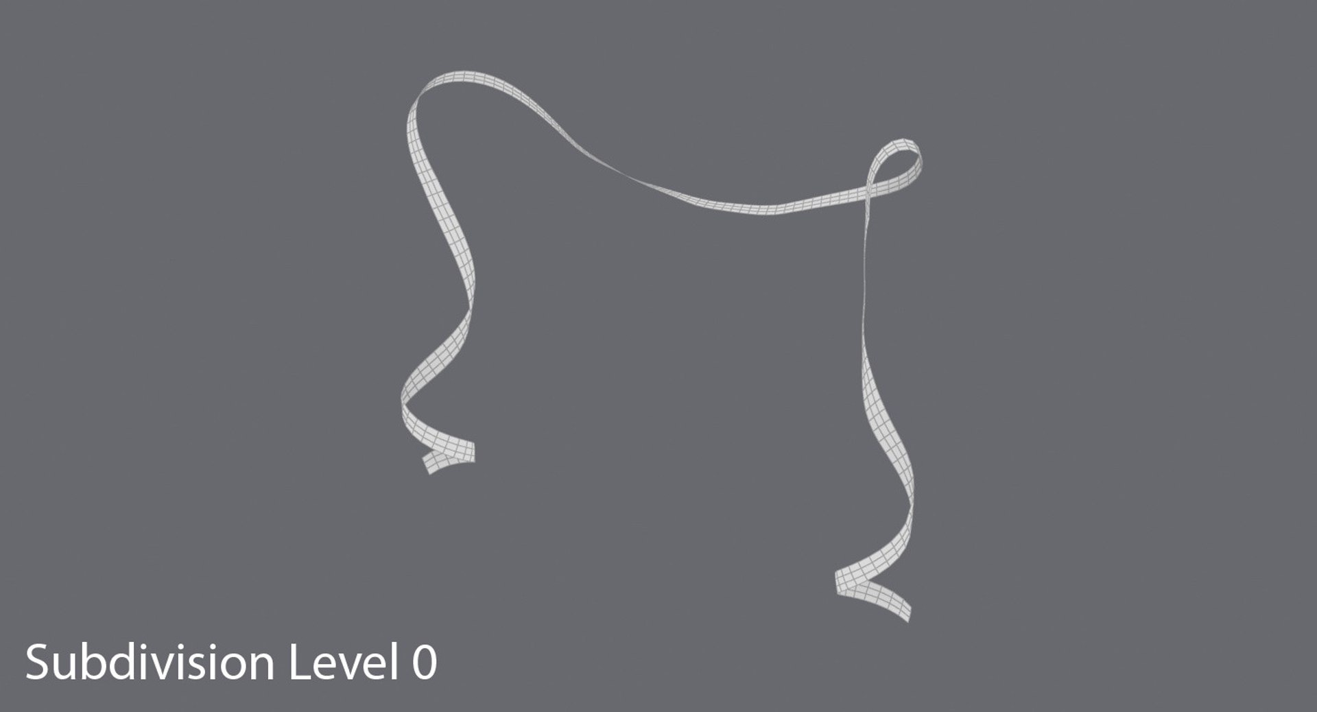 3d Model Ribbon Untied