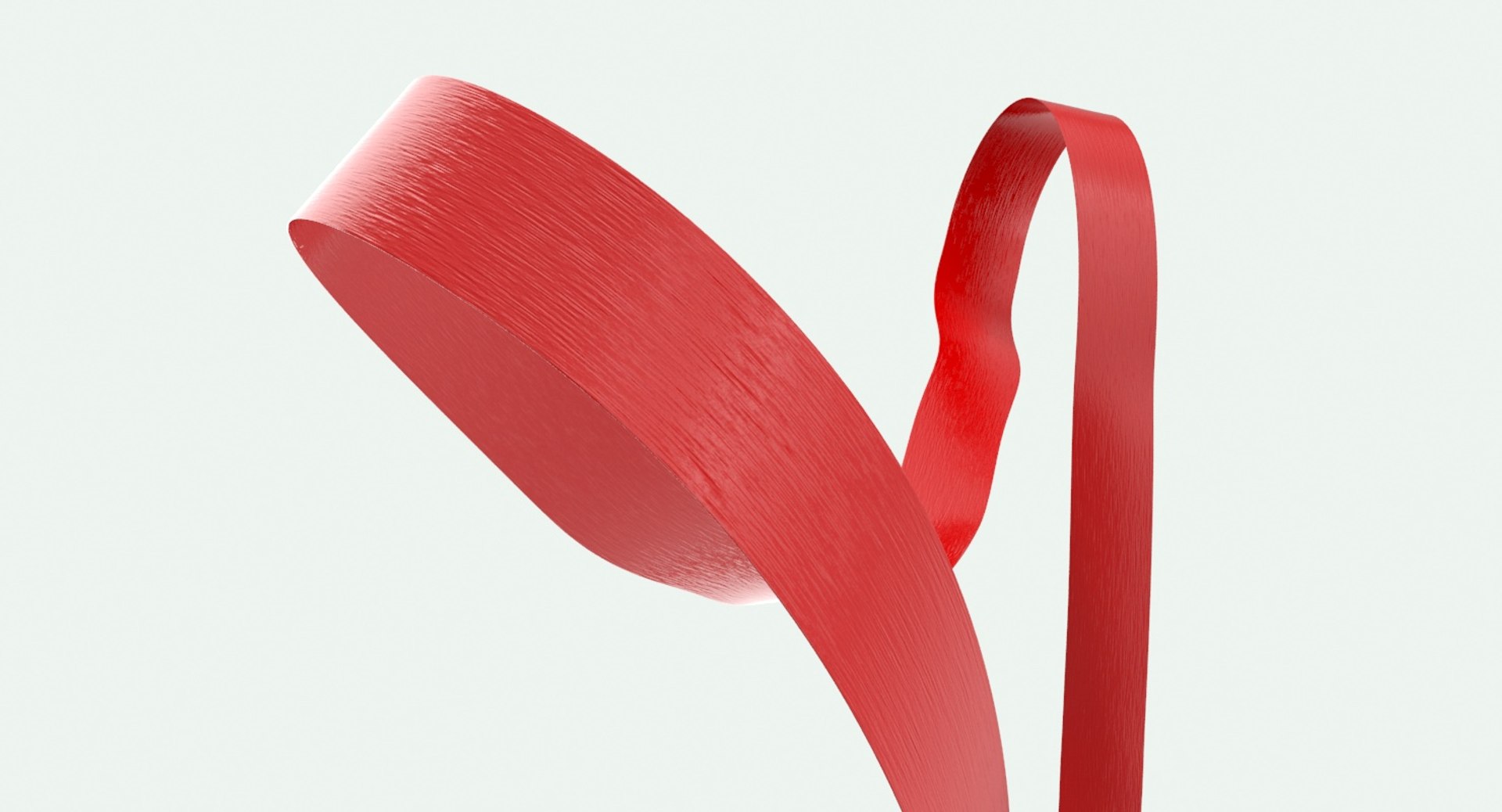 3d Model Ribbon Untied