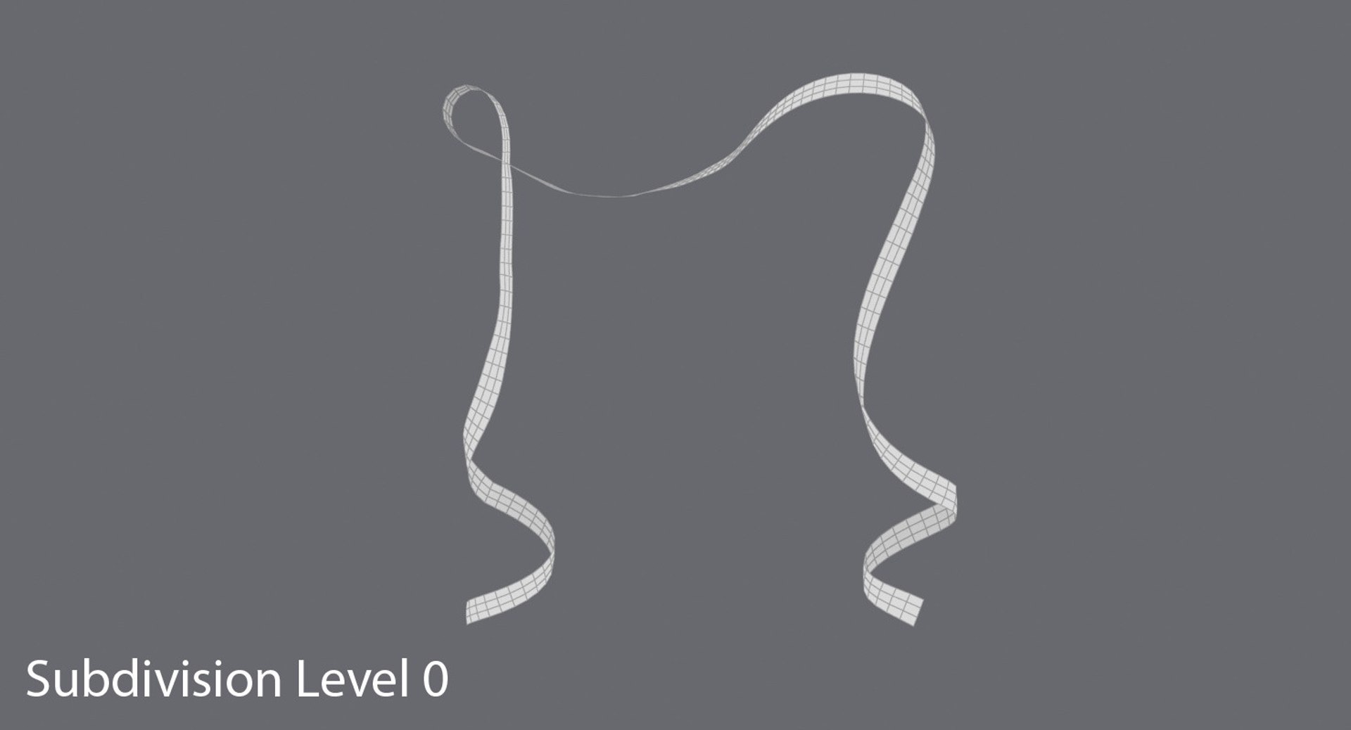 3d Model Ribbon Untied