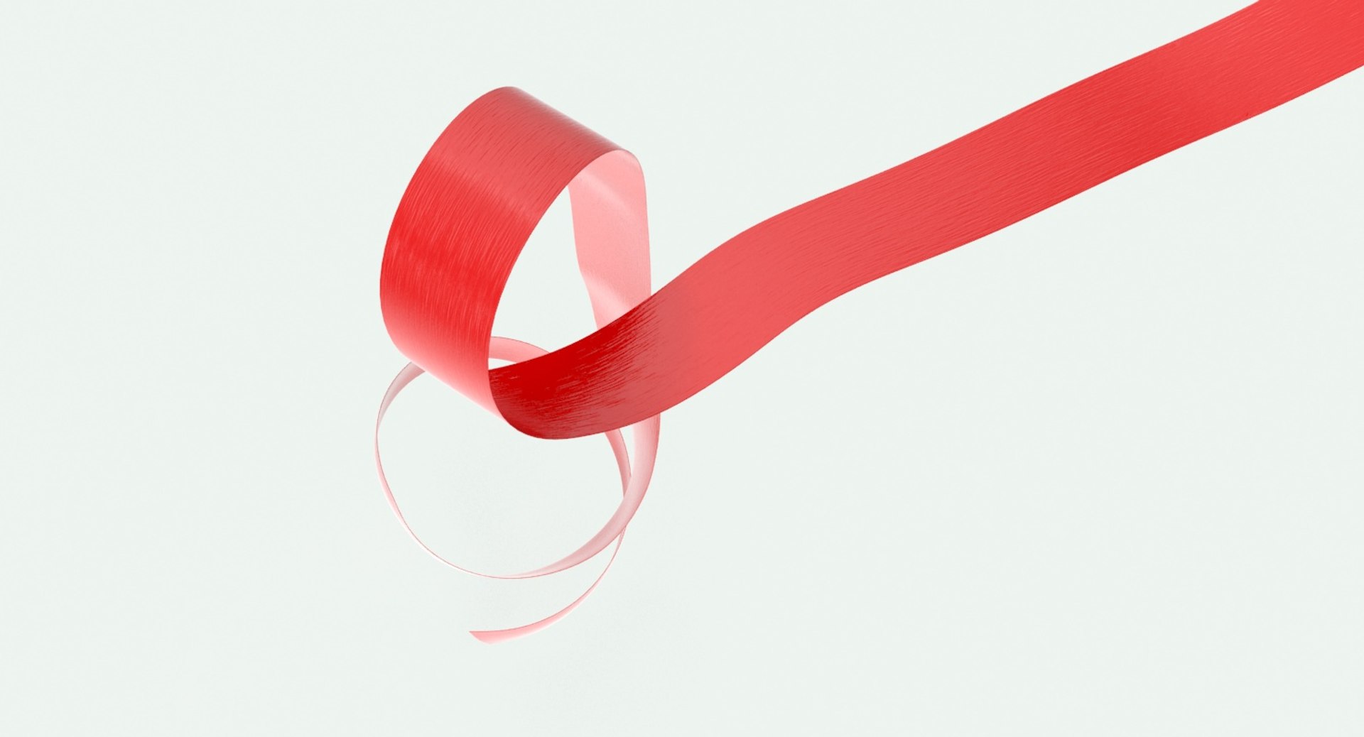 3d Model Ribbon Untied