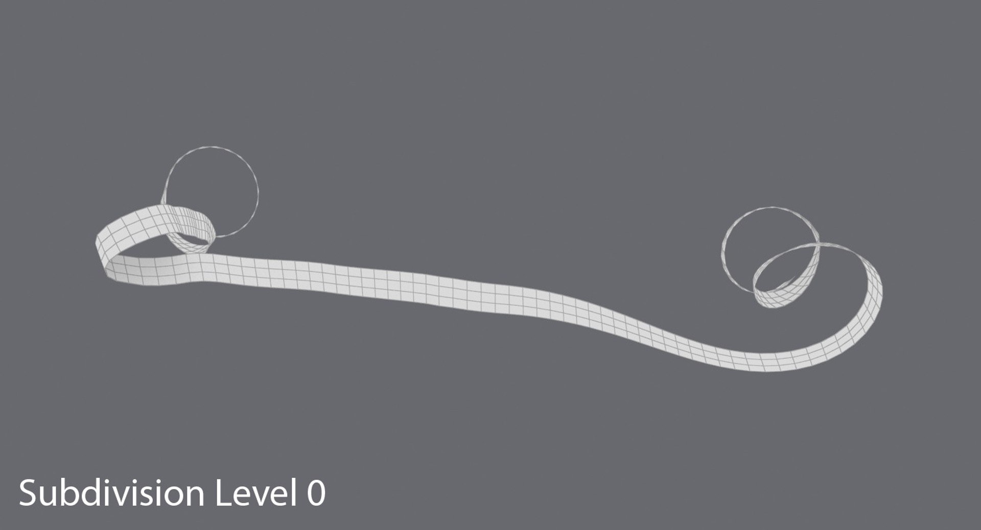 3d Model Ribbon Untied