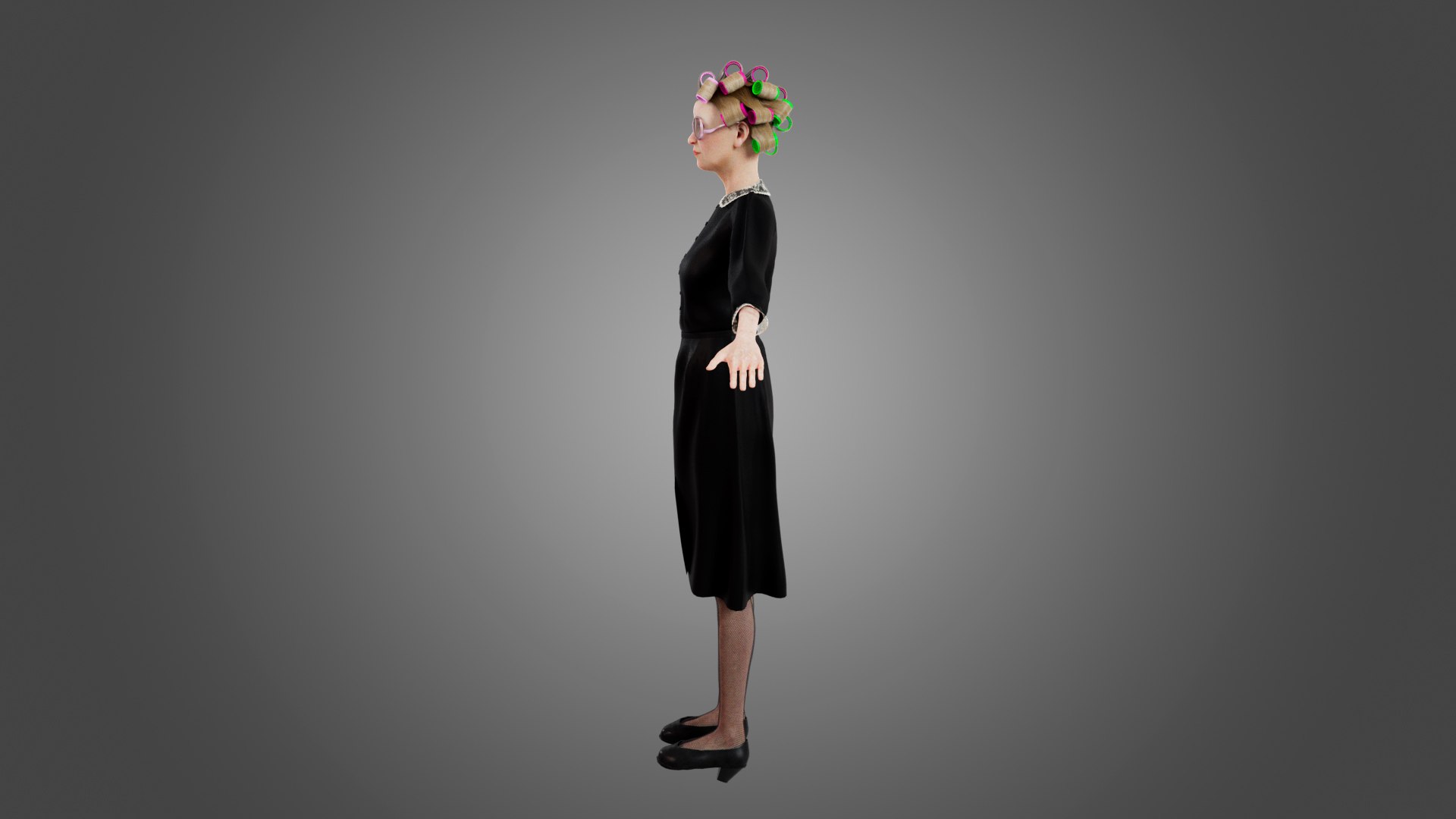 3D Fashionable Old Lady Model - TurboSquid 2329621