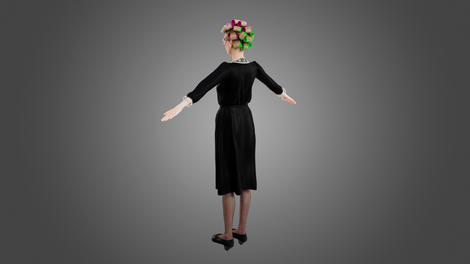 3D Fashionable Old Lady Model - TurboSquid 2329621