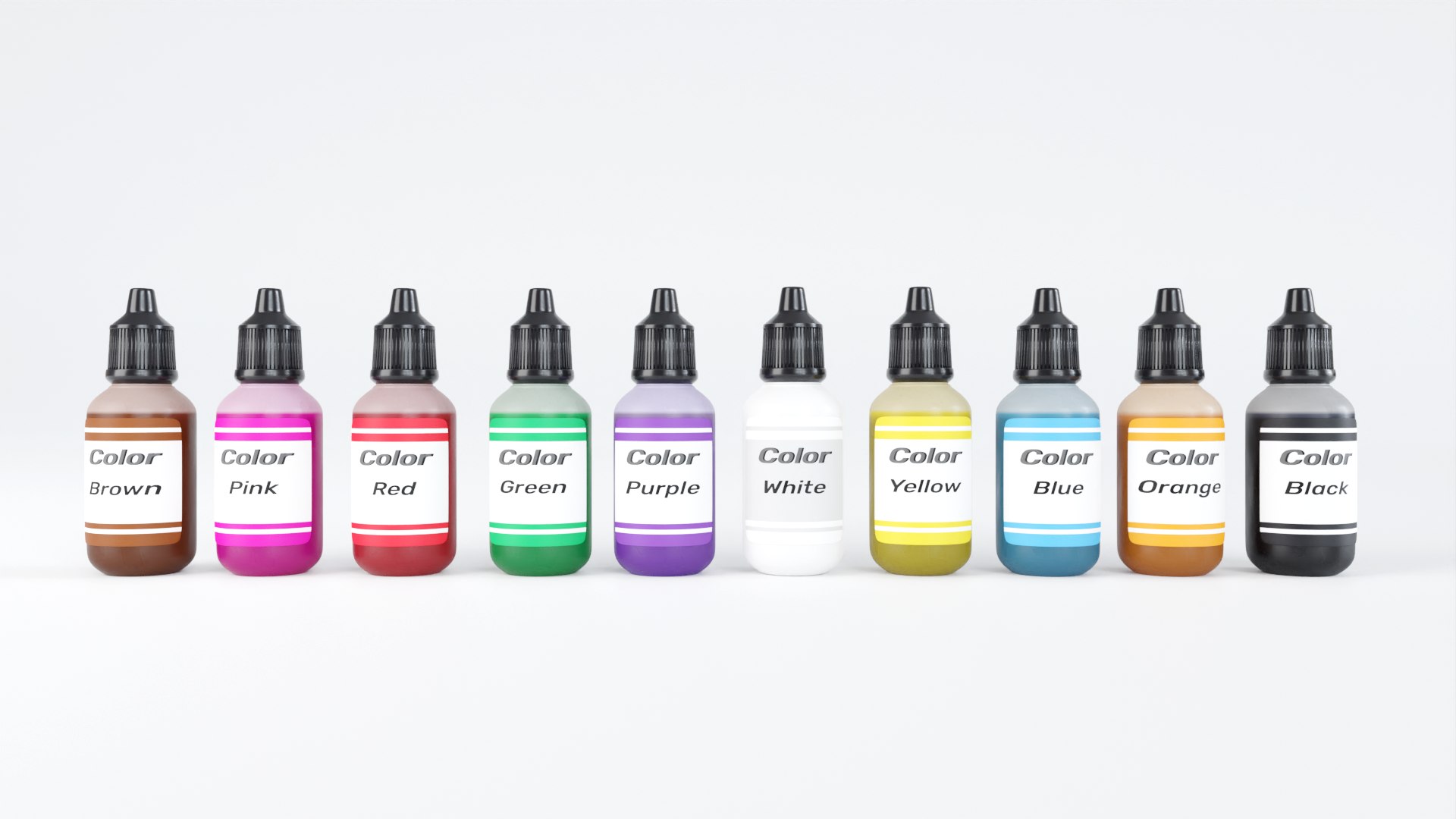 3D Game Paint Bottle Colors - TurboSquid 2082497