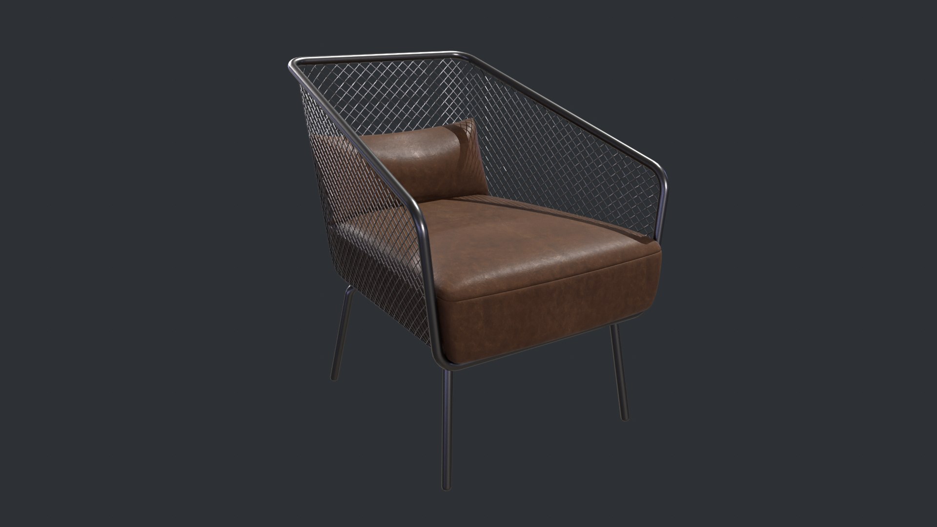 3D Collection - Modern Meshed Metal Leg Armchair Sofa combo ...