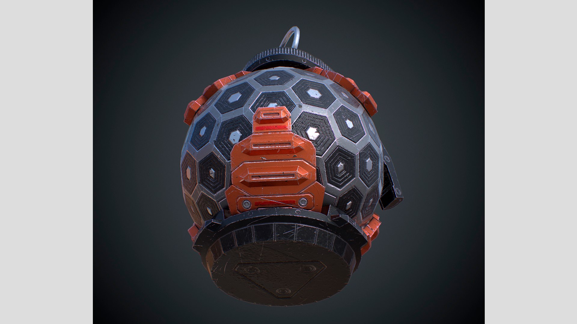 3D Spherical Scifi Grenade PBR - TurboSquid 1778052