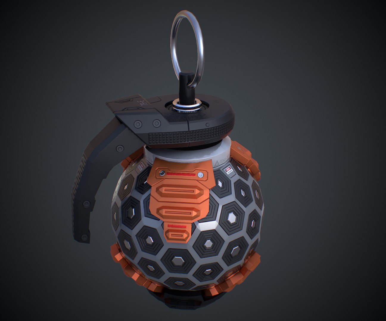 3D Spherical Scifi Grenade PBR - TurboSquid 1778052