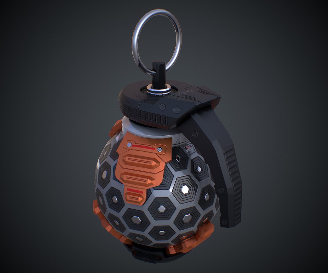3D Spherical Scifi Grenade PBR - TurboSquid 1778052