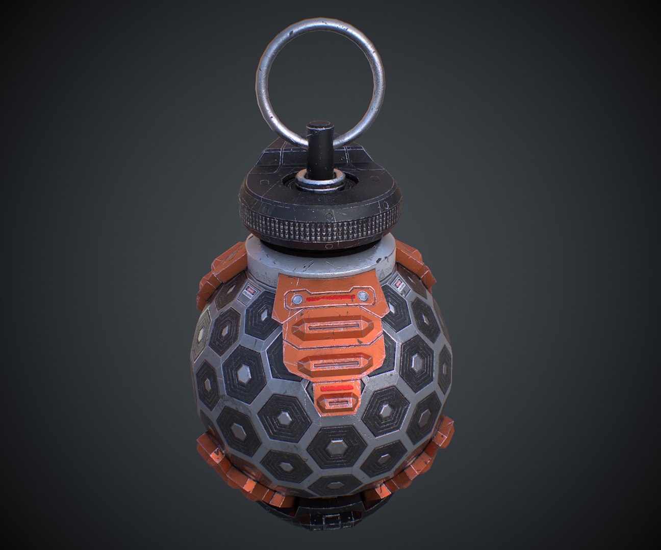 3D Spherical Scifi Grenade PBR - TurboSquid 1778052