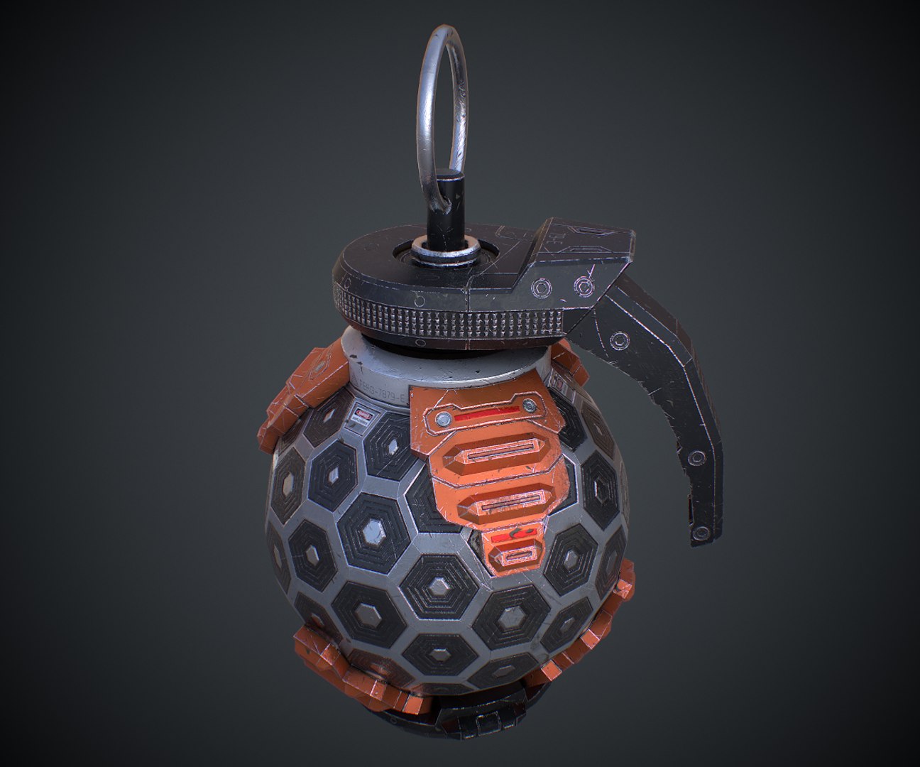 3D Spherical Scifi Grenade PBR - TurboSquid 1778052
