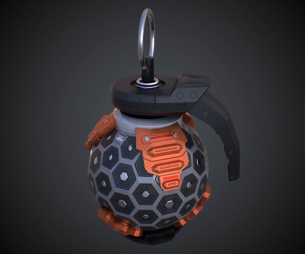 3D Spherical Scifi Grenade PBR - TurboSquid 1778052