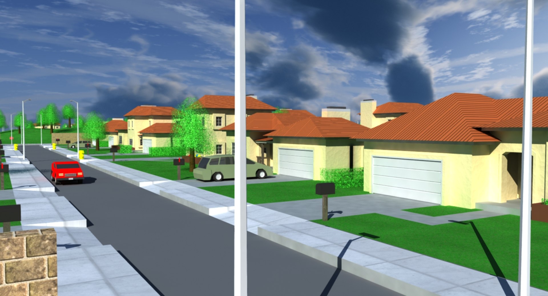3ds Max Residential Housing Building Block