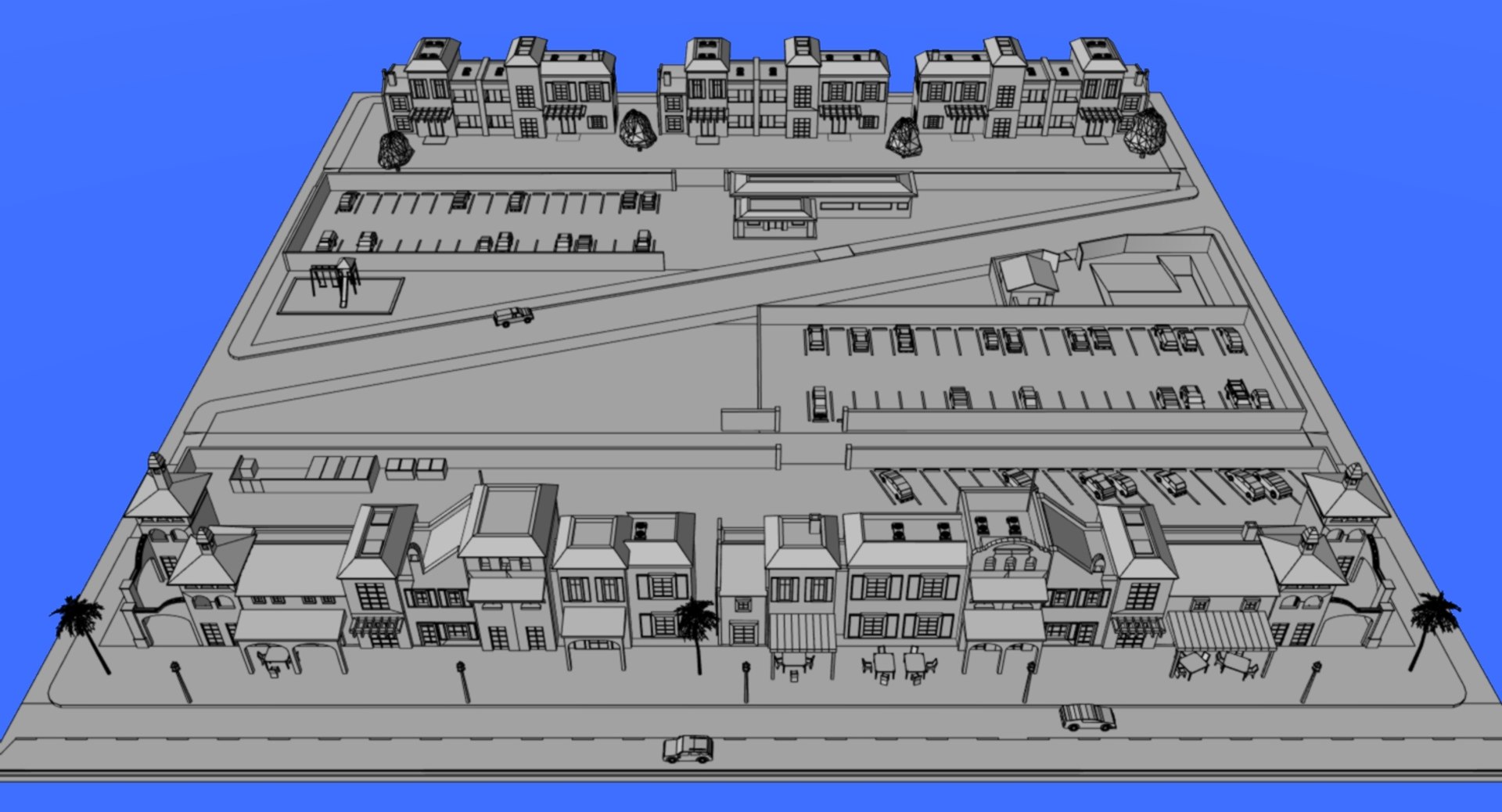 3ds Max Residential Housing Building Block