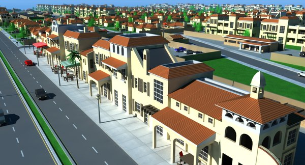 3ds max residential housing building block