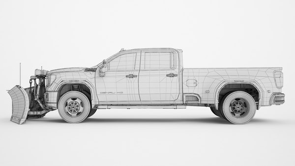 3D GMC SIERRA HD DENALI 2020 Snow Plow Truck 04 - TurboSquid 2042418