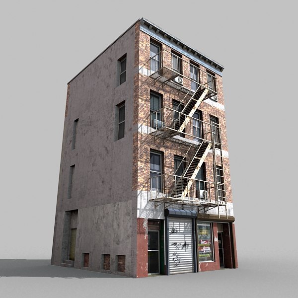 3d fbx buildings city block architectural