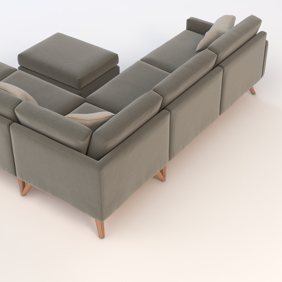 modular ottoman 3d model