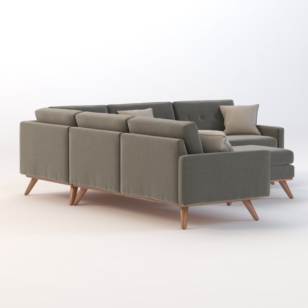 modular ottoman 3d model
