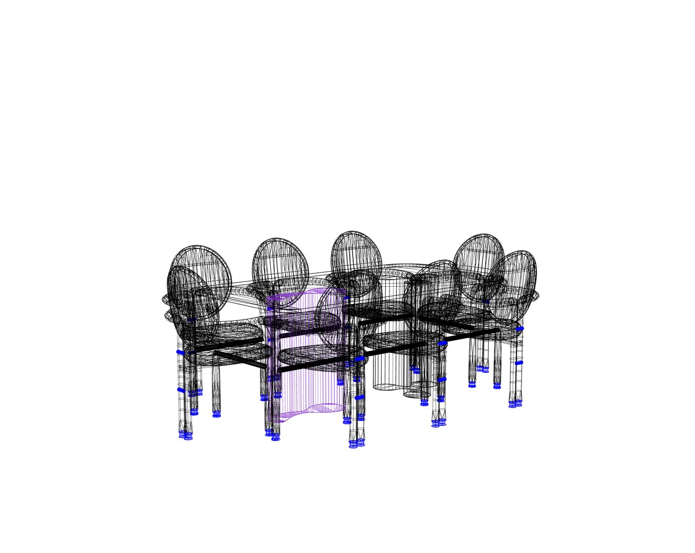 3D Dining Table - TurboSquid 2405044
