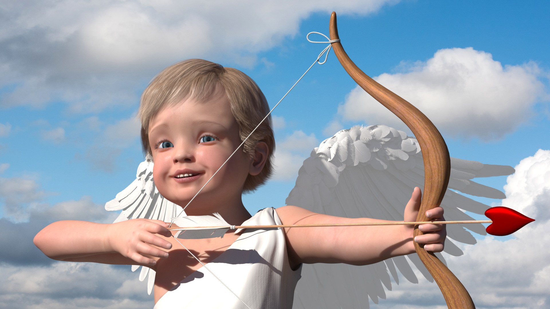 Boy Cupid Flying 3D Model - TurboSquid 2304584