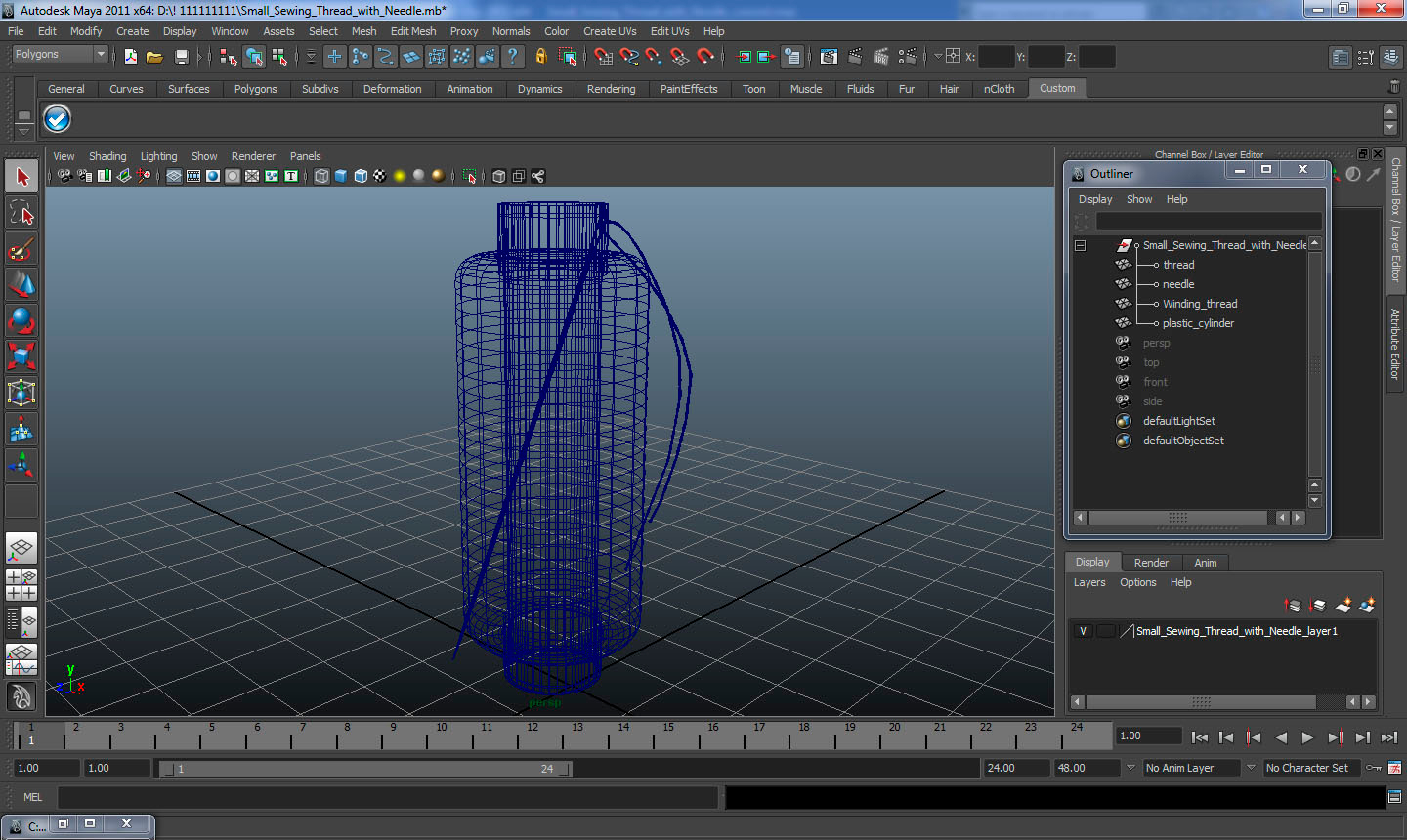 3D model small sewing thread needle - TurboSquid 1407590