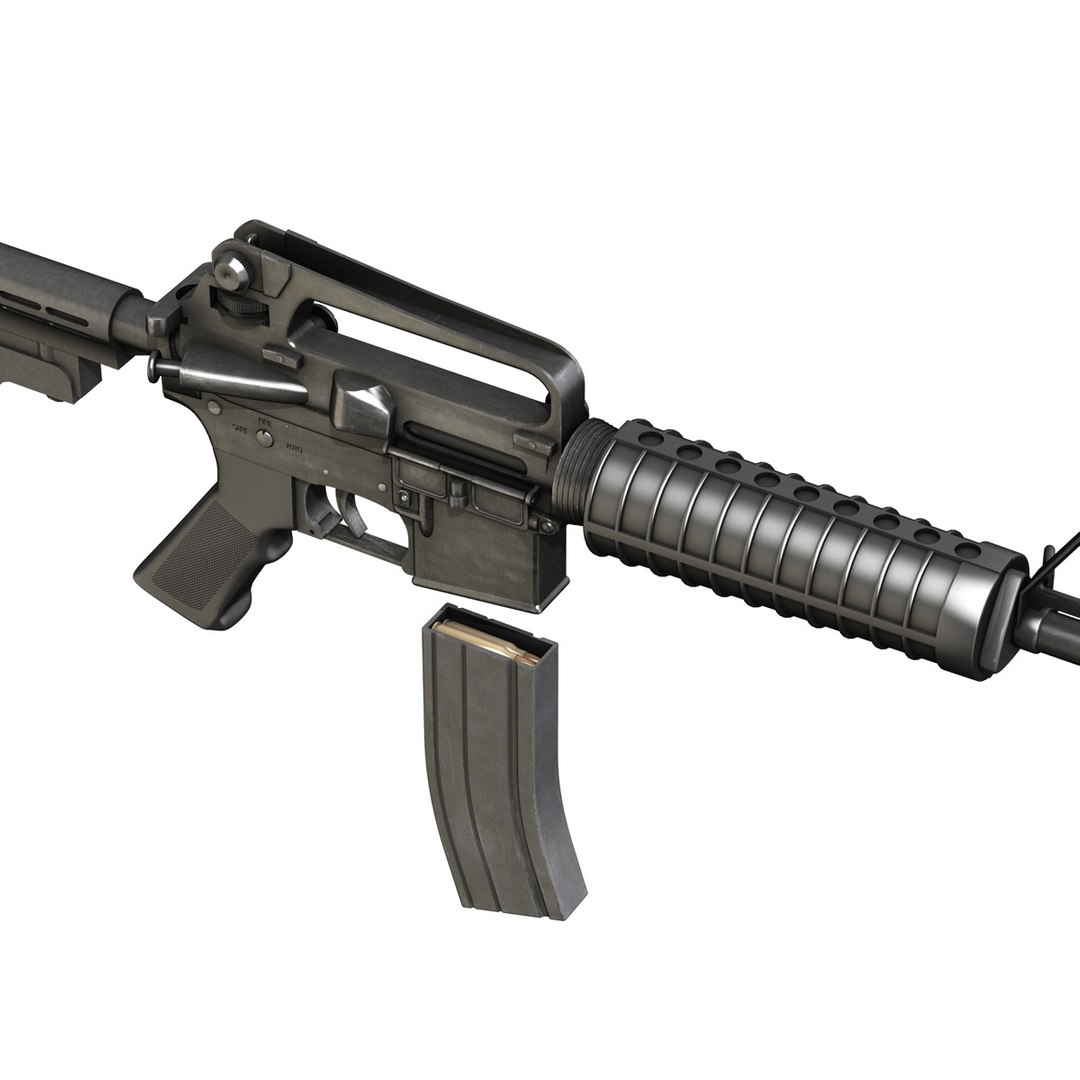 3d Colt M4 Commando Assault Rifle Model