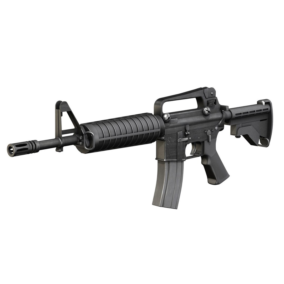 3d Colt M4 Commando Assault Rifle Model