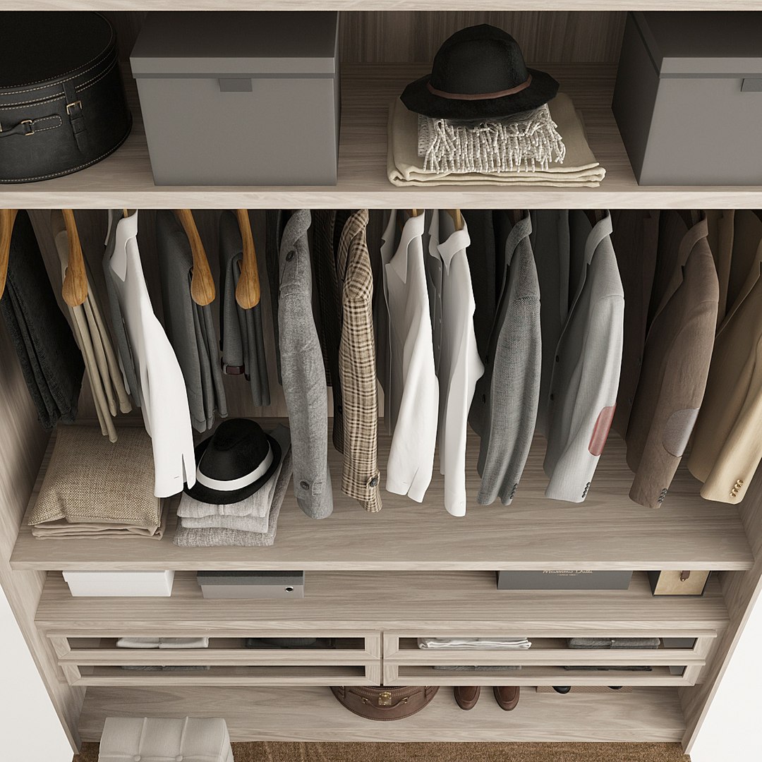 Clothing Wardrobe 3D Model - TurboSquid 1483135