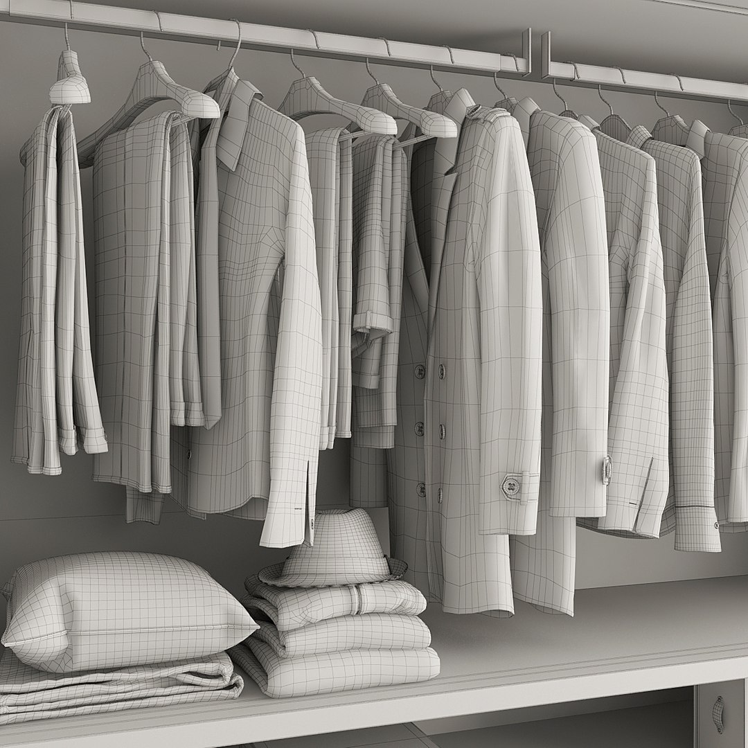 Clothing Wardrobe 3D Model - TurboSquid 1483135