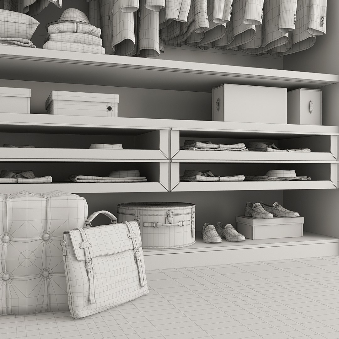 Clothing Wardrobe 3D Model - TurboSquid 1483135