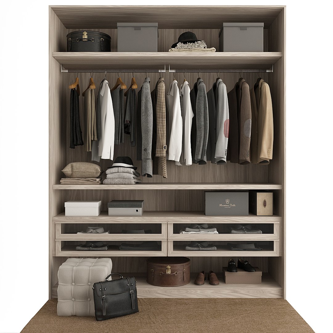 Clothing Wardrobe 3D Model - TurboSquid 1483135