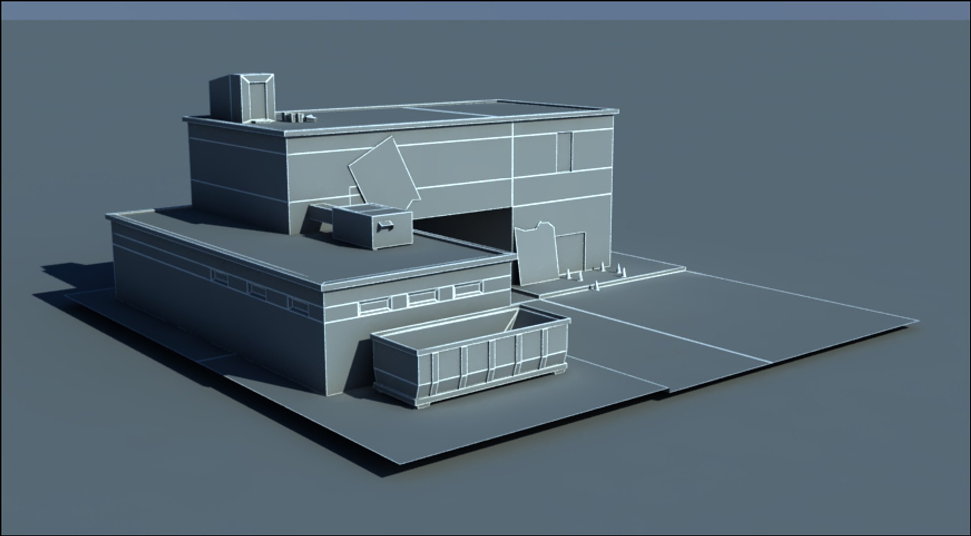 Police Station 3d Model