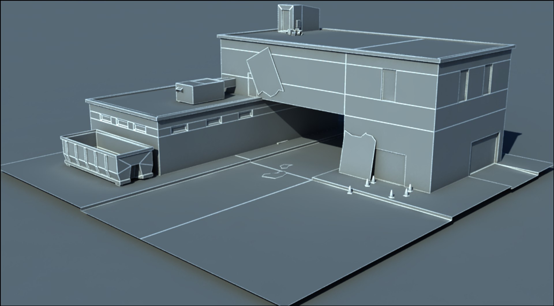 Police Station 3d Model