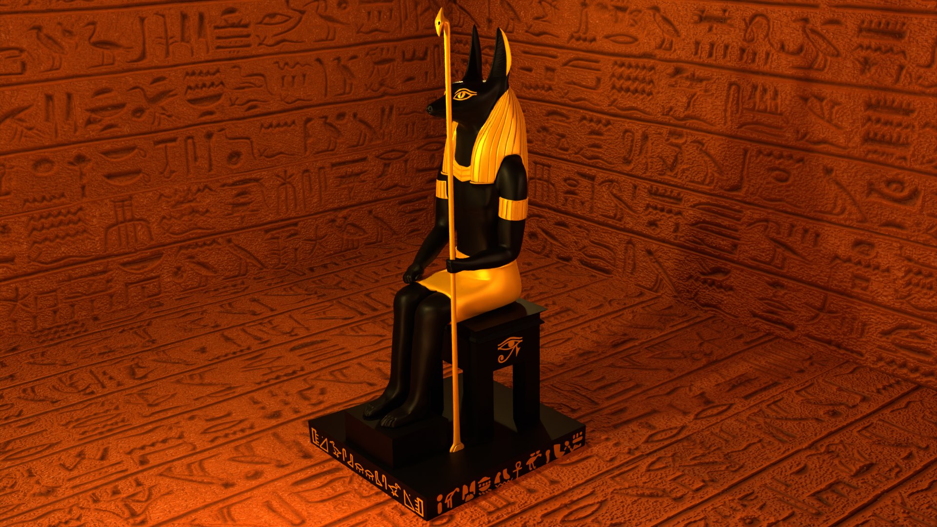 3D Anubis Statue Sculptures - TurboSquid 1698540