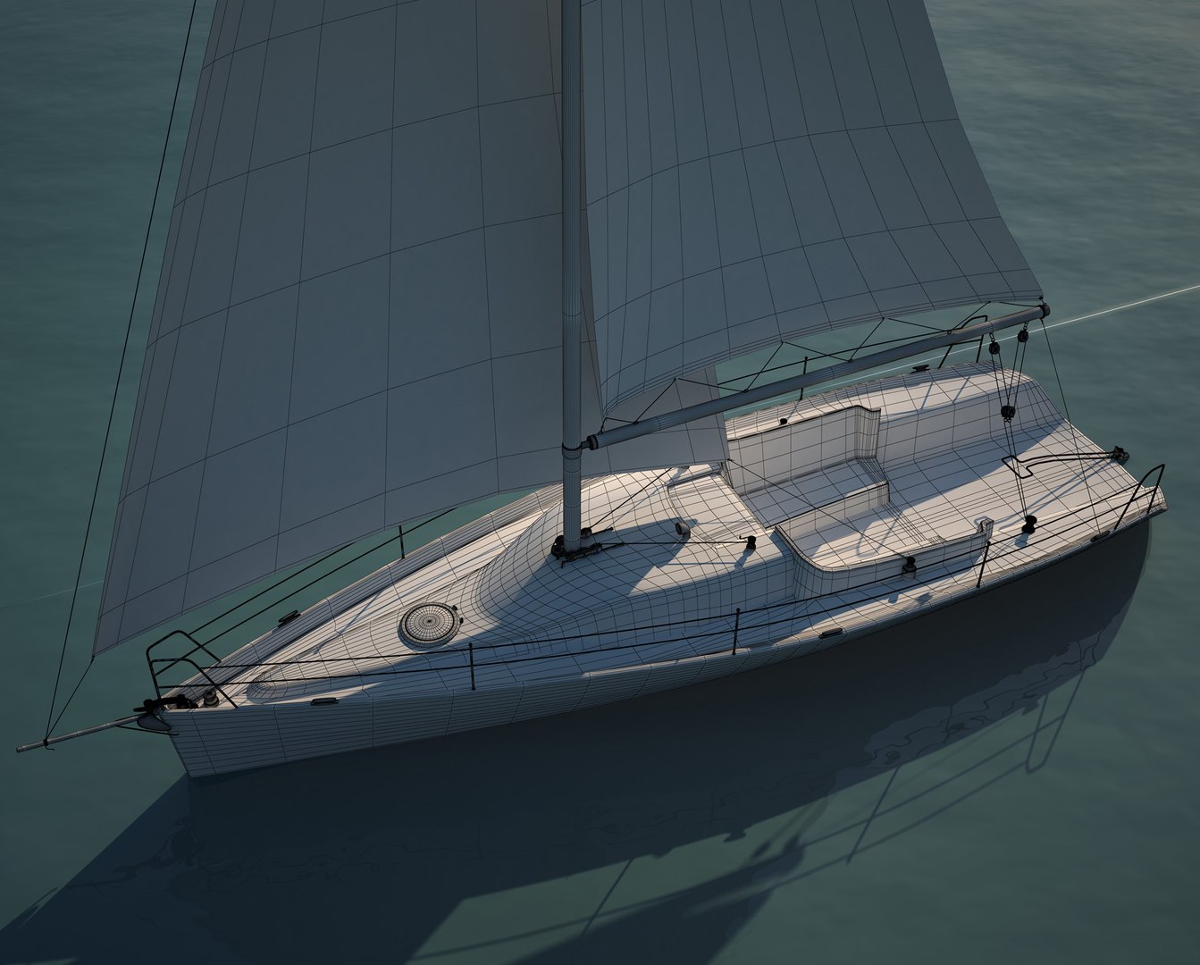 sailboat sail boat 3d model