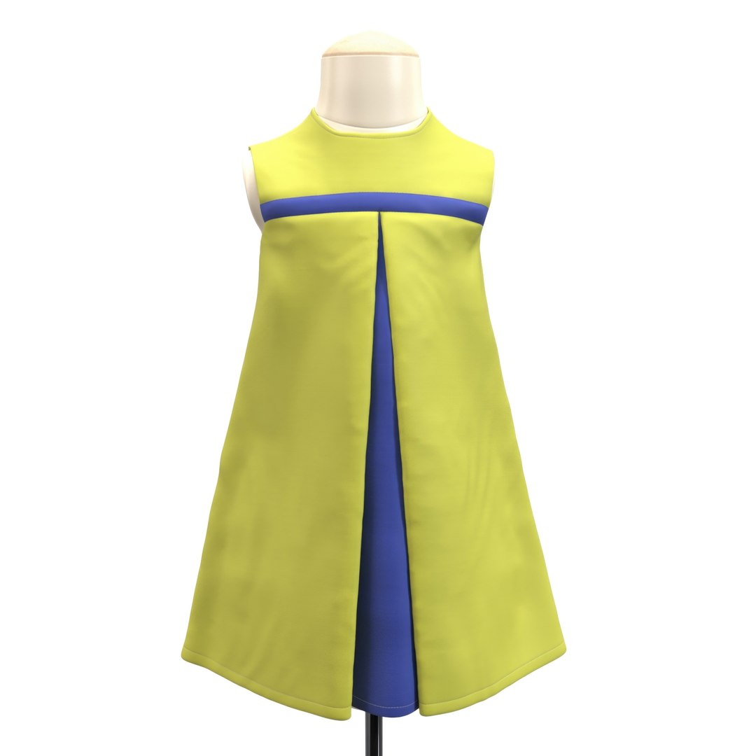 3D Children Simple Frock - TurboSquid 2222452