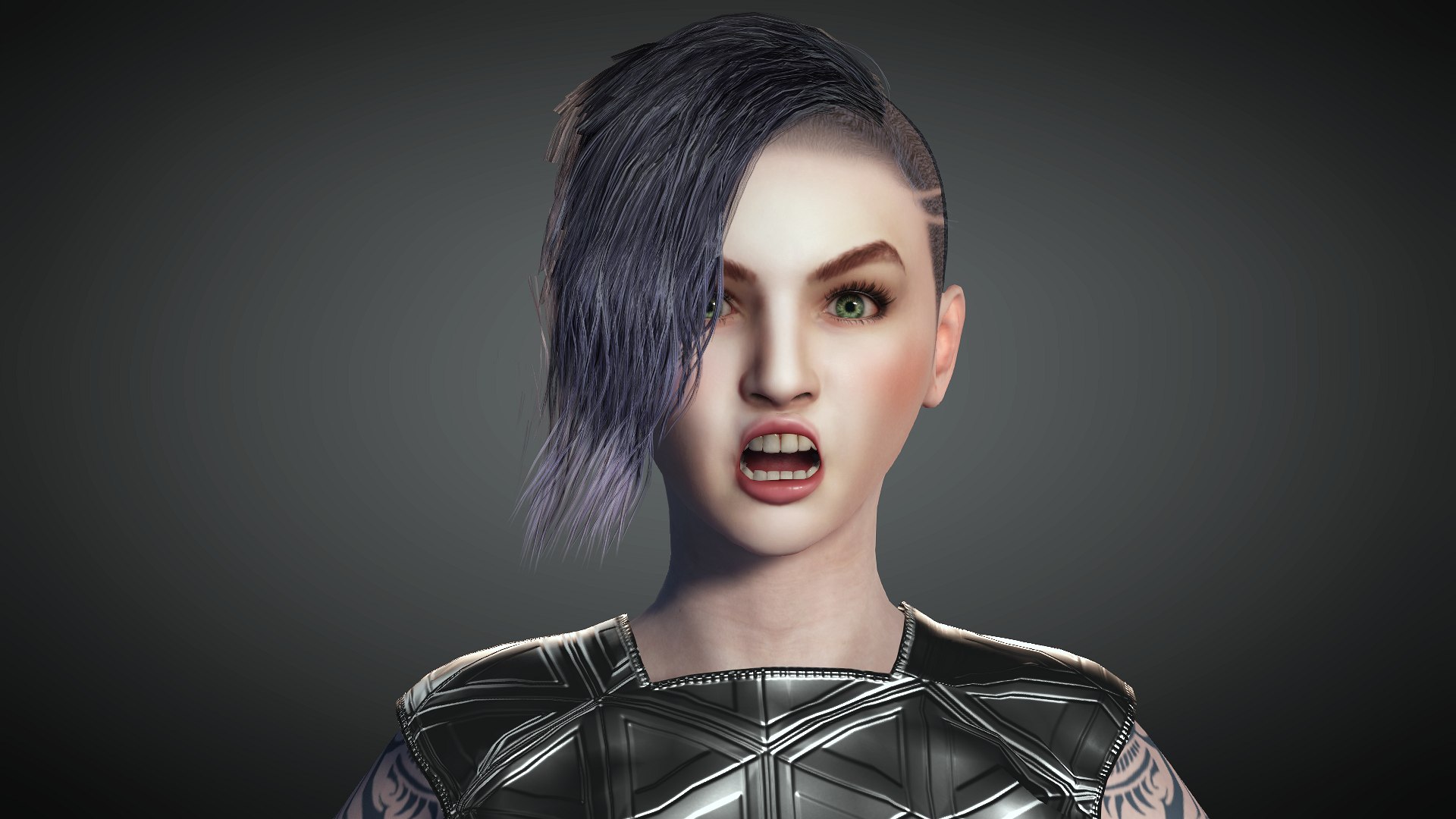 Cyber Punk Female Character 12 3D Model - TurboSquid 1888530