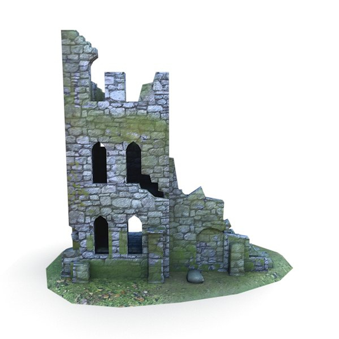 Medieval Ruins Buildings 3d Fbx