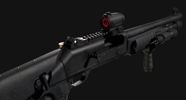 Benelli m1014 short model - TurboSquid 1649569