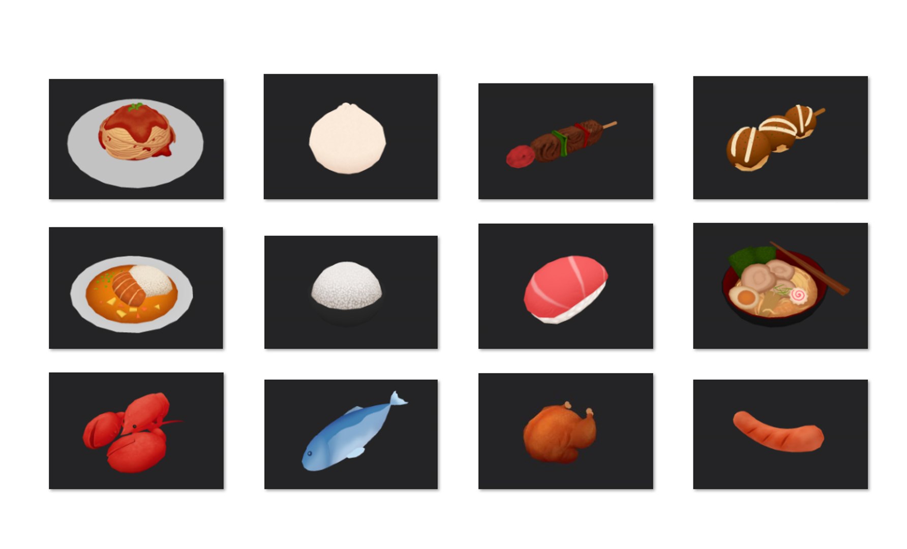 Cartoon food pack 2 model - TurboSquid 1413039