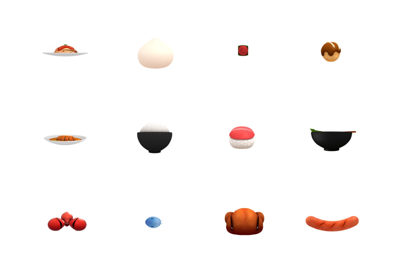 Cartoon food pack 2 model - TurboSquid 1413039