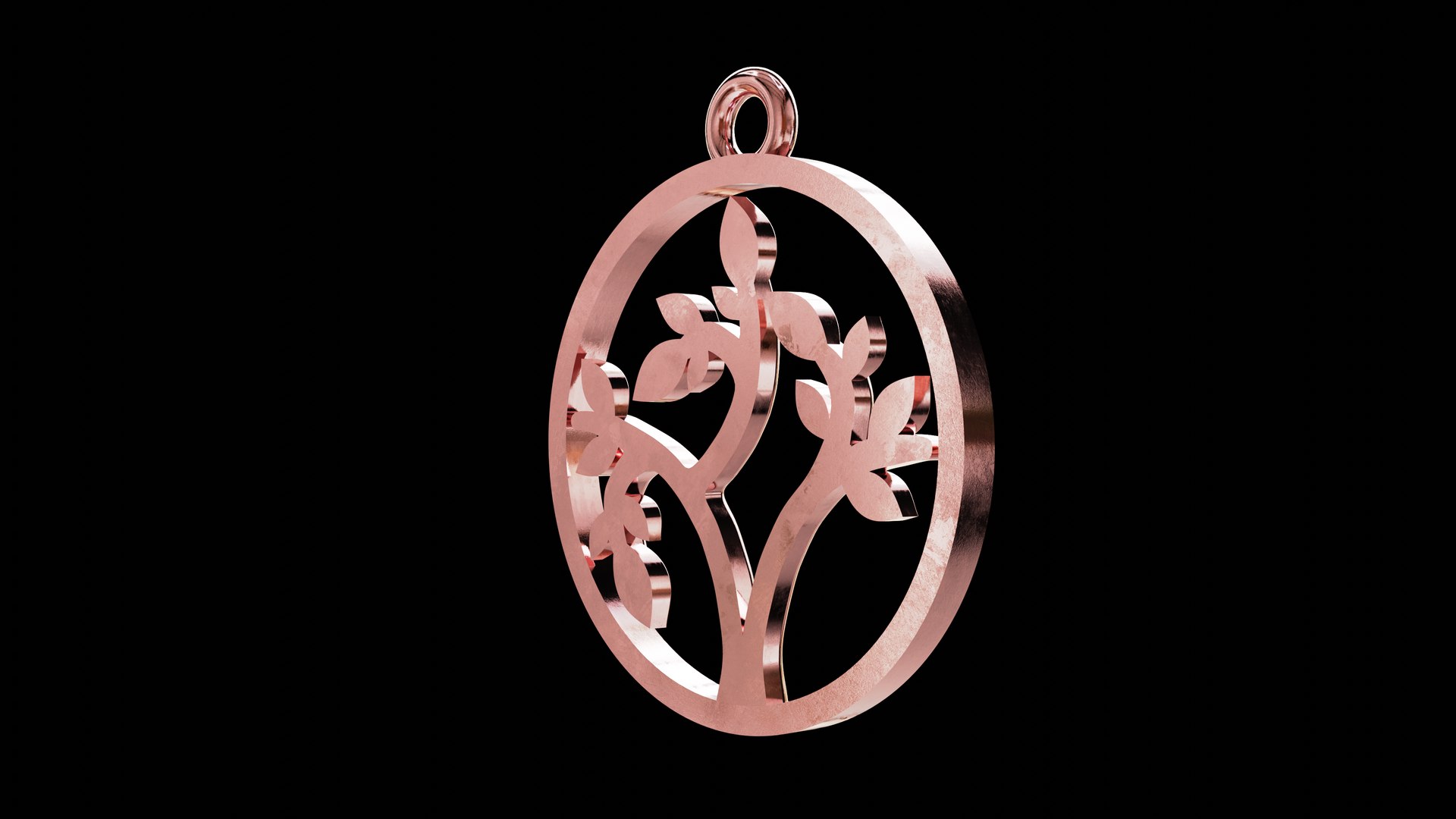 3D Tree Of Life Round Classic Pendant Model - TurboSquid 2021624