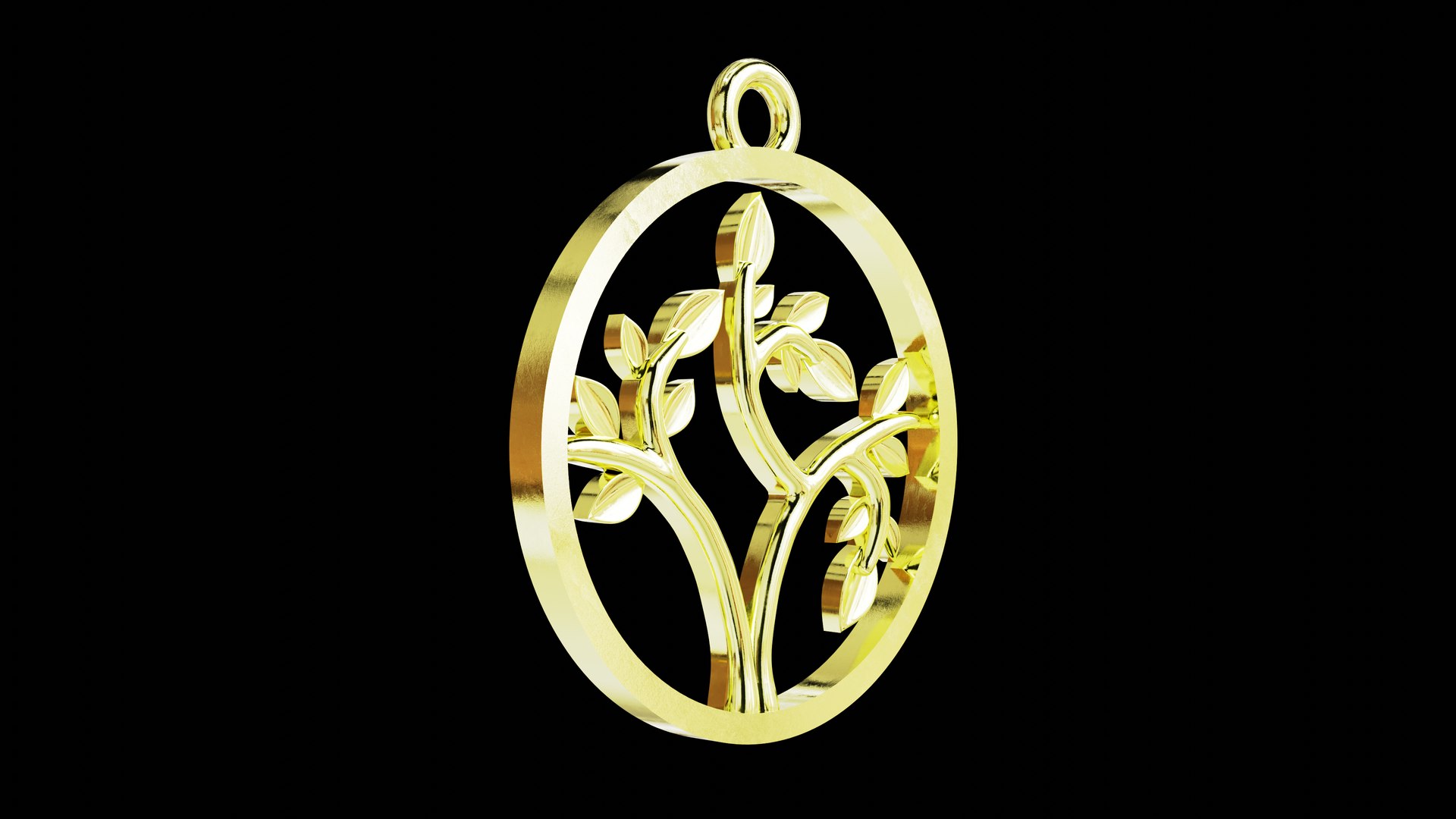 3D Tree Of Life Round Classic Pendant Model - TurboSquid 2021624
