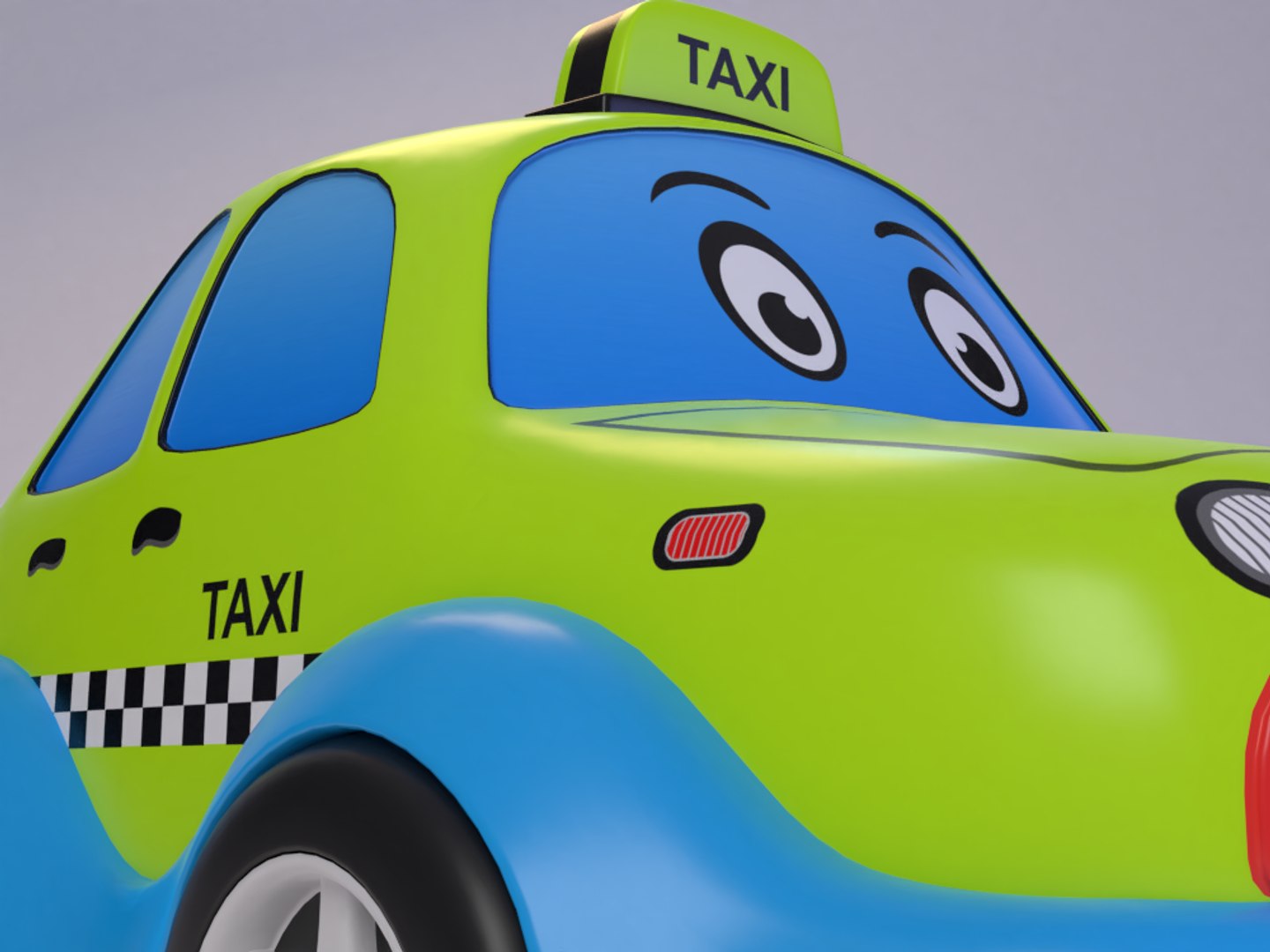 3D Cute Toy Taxi Car - TurboSquid 1589311
